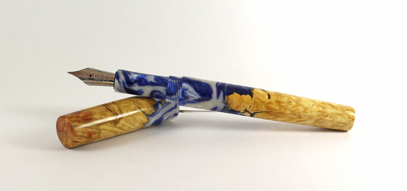 Blue Box Elder Burl Hybrid Fountain Pen – Gilbert House Pens