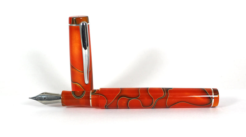 Orange Peel Cellulose Acetate Fountain pen – Gilbert House Pens
